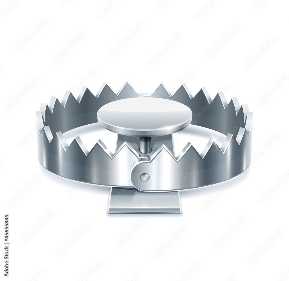 metallic trap vector illustration isolated on white background Stock ...