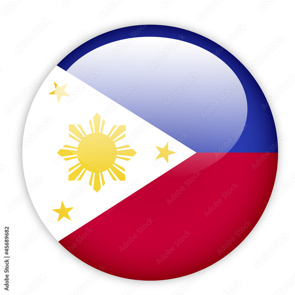 Philippines flag button Stock Vector | Adobe Stock