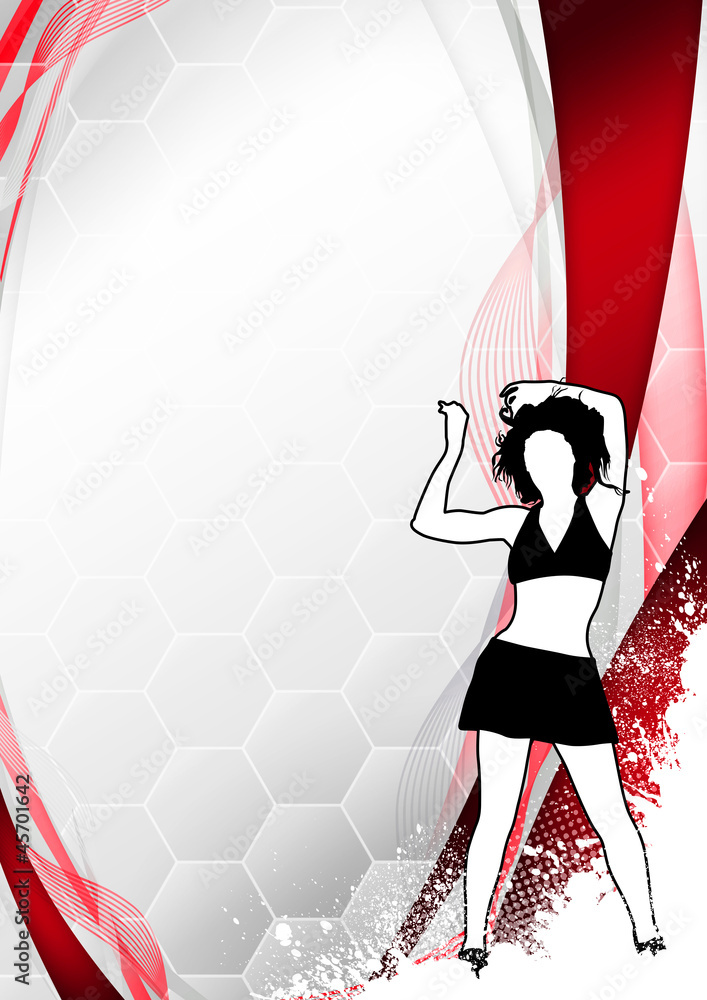 Zumba fitness dance background Stock Illustration | Adobe Stock