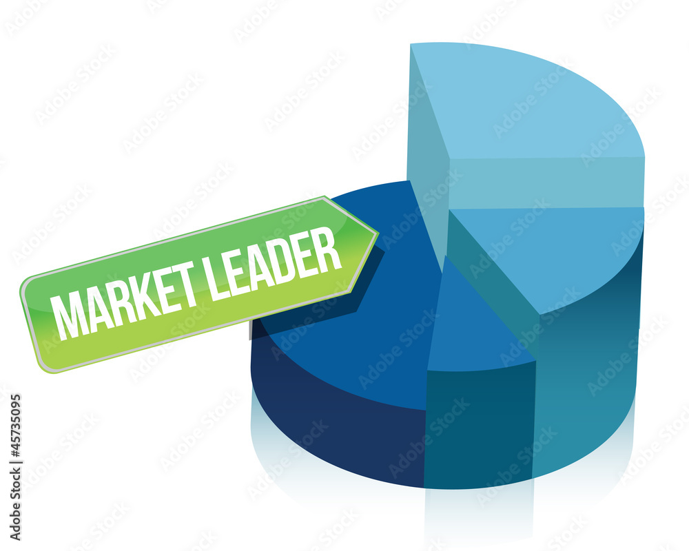 pie chart Market leader illustration Stock Illustration | Adobe Stock