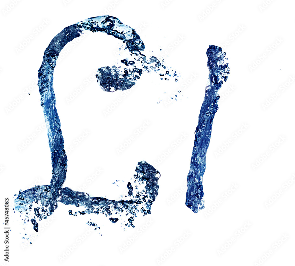 water symbol "L". water splash alphabet concept Stock Photo | Adobe Stock