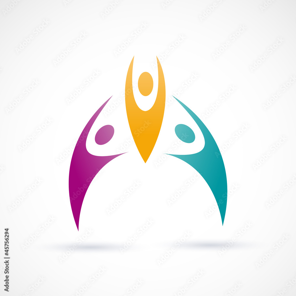 Logo happy people # Vector Stock Vector | Adobe Stock