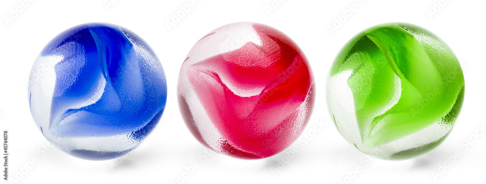 Drei Glasmurmeln Stock Photo | Adobe Stock