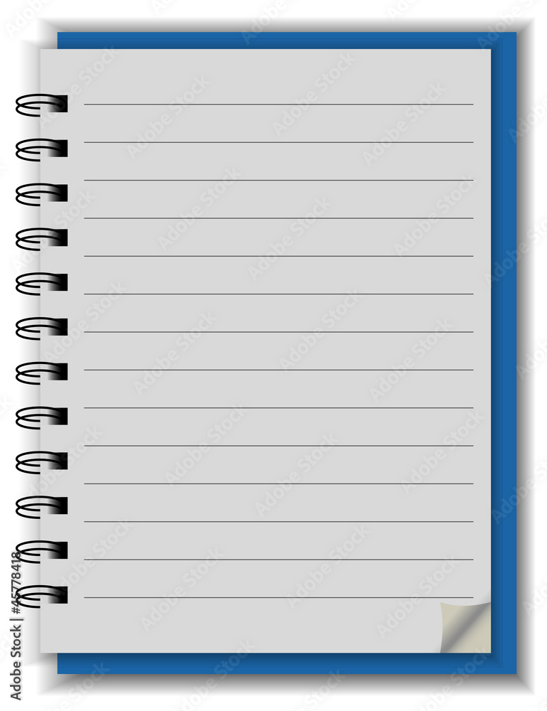 Spiral Binded Notebook Stock Vector | Adobe Stock