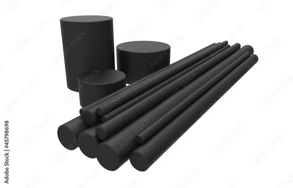Rods of graphite Stock Illustration | Adobe Stock