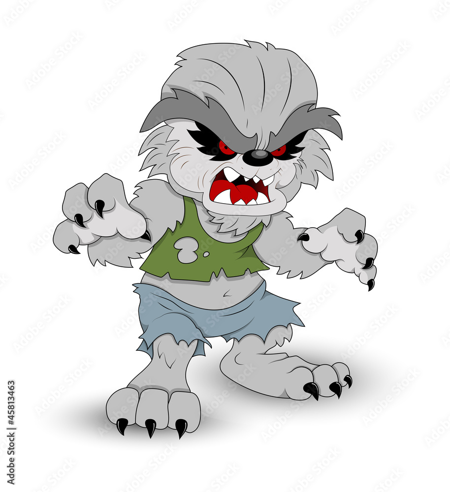 Cartoon Werewolf Stock Vector | Adobe Stock