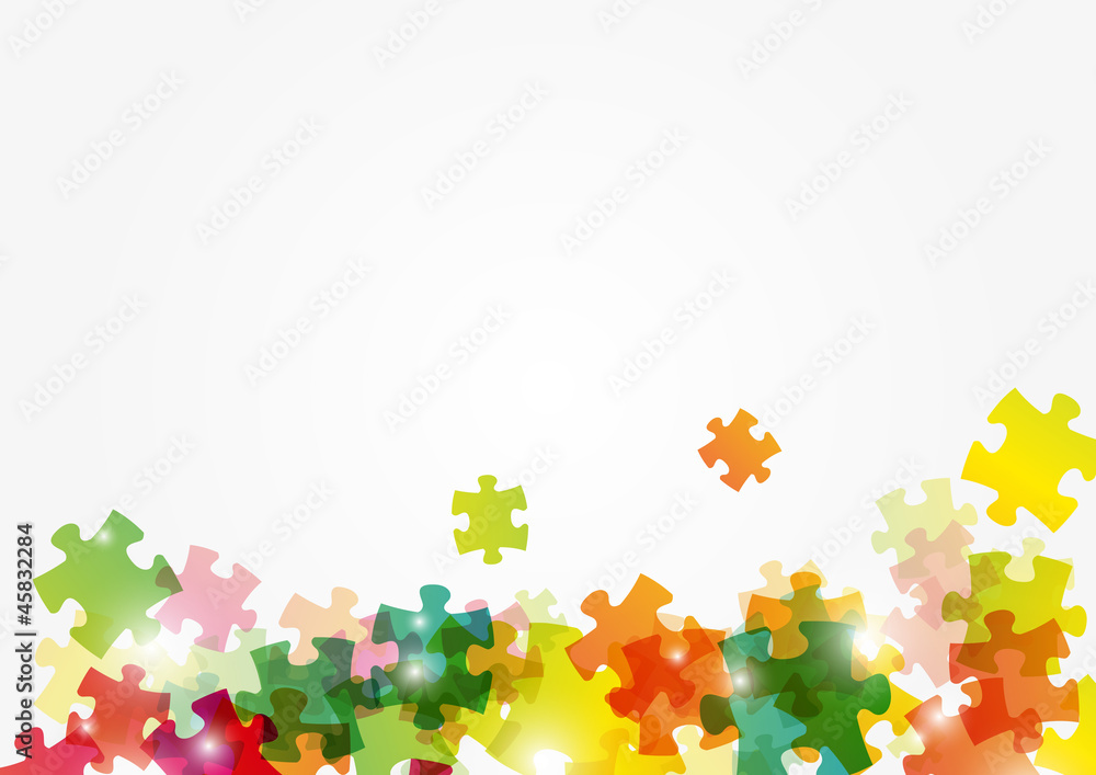Puzzle color background Stock Vector | Adobe Stock