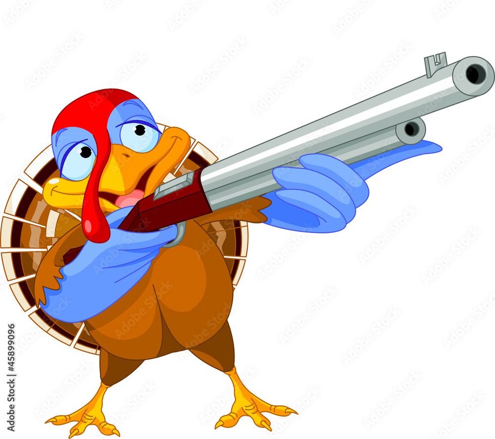 Shooting turkey Stock Vector | Adobe Stock