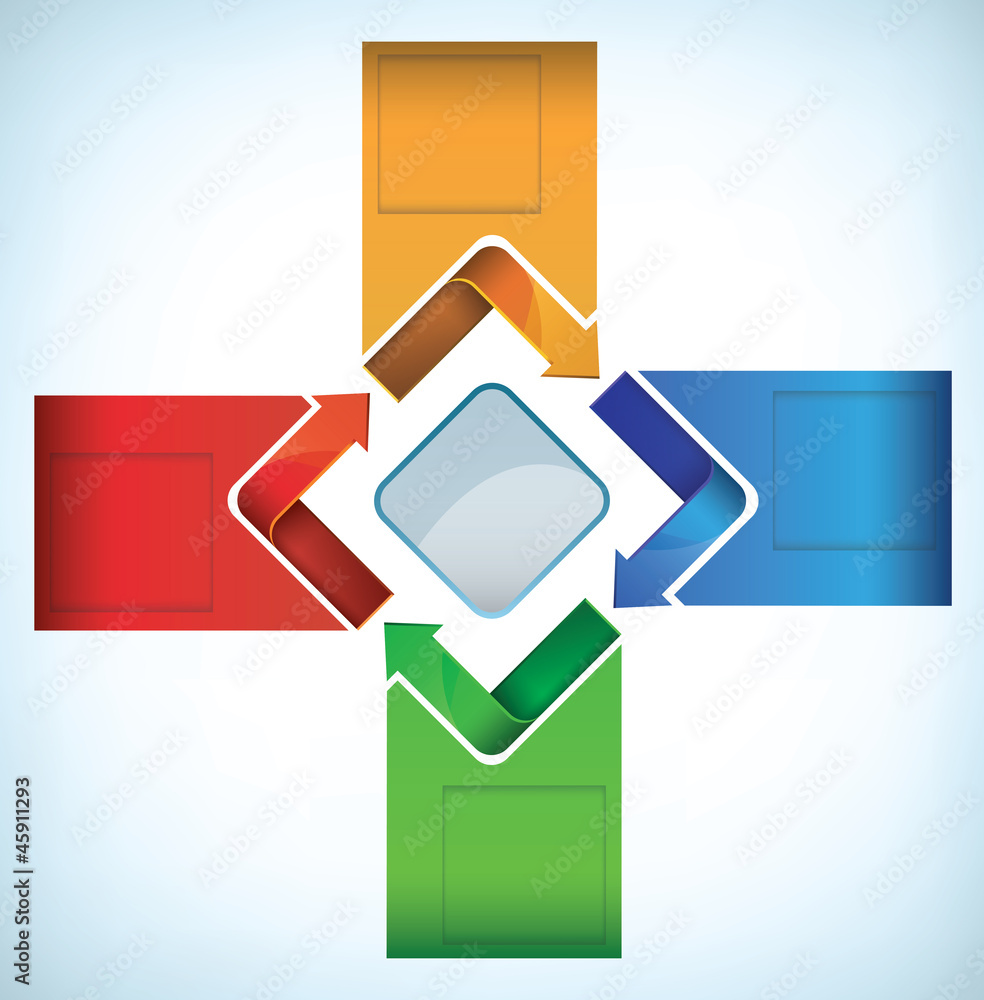 Diagram with arrows Stock Vector | Adobe Stock