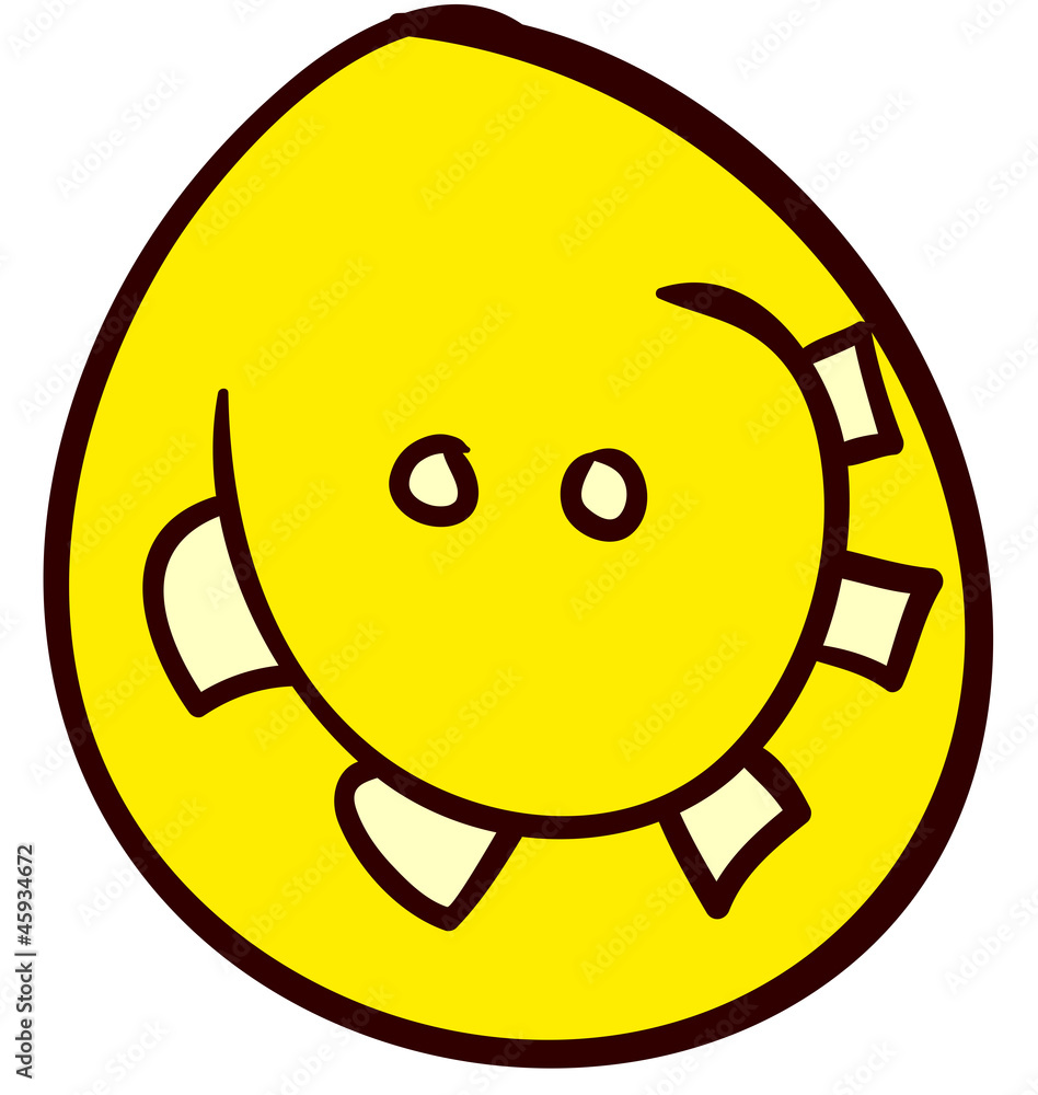 Smiley Doodle idiot Stock-Vektorgrafik | Adobe Stock