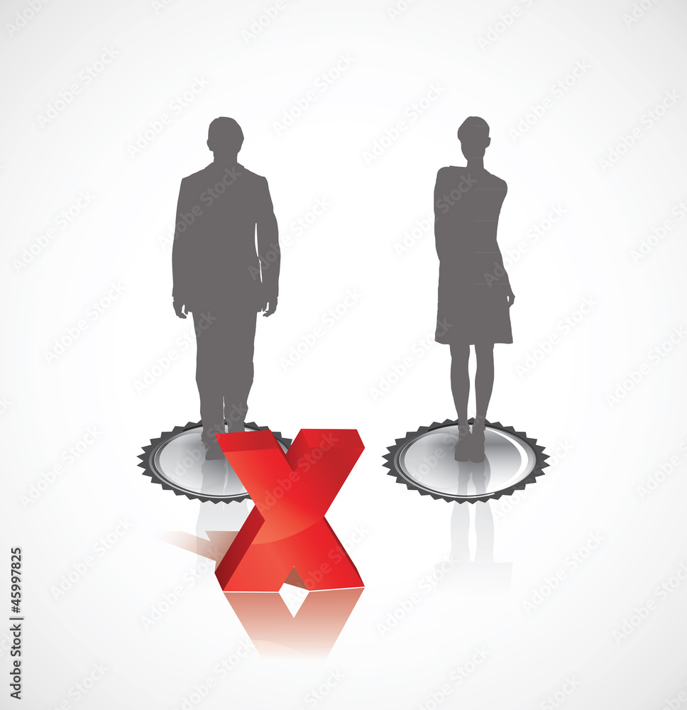 parité homme - femme Stock Vector | Adobe Stock