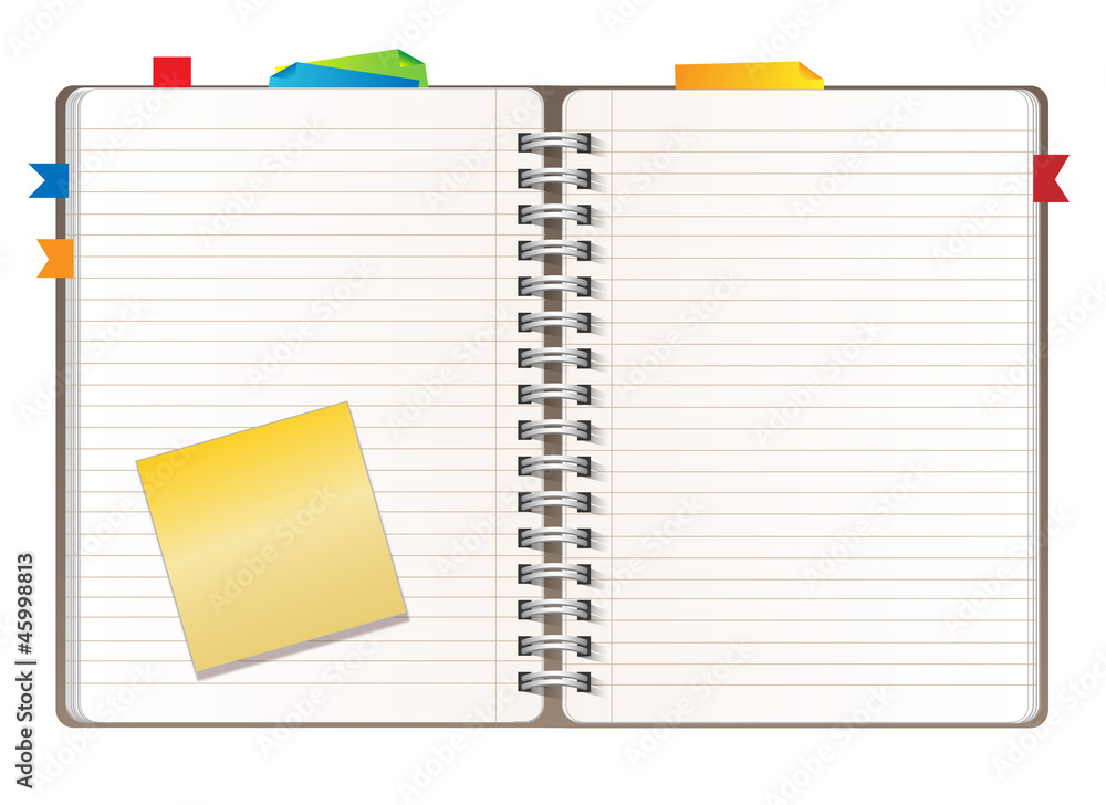 Blank diary page Stock Vector | Adobe Stock