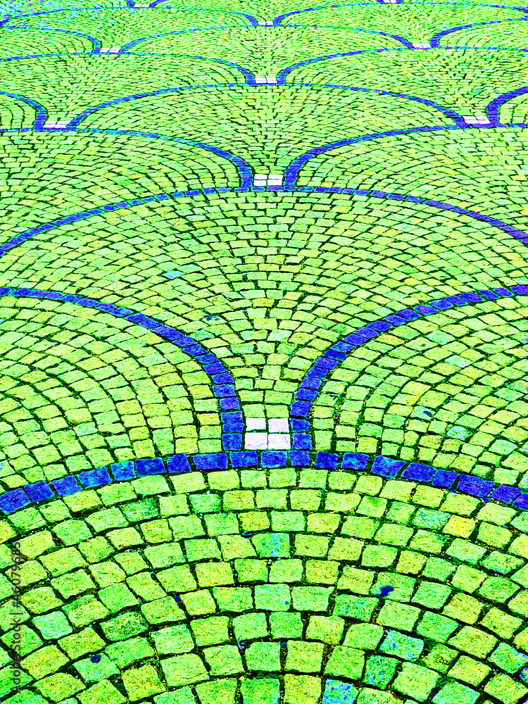 Straßenpflaster coloriert Stock Photo | Adobe Stock