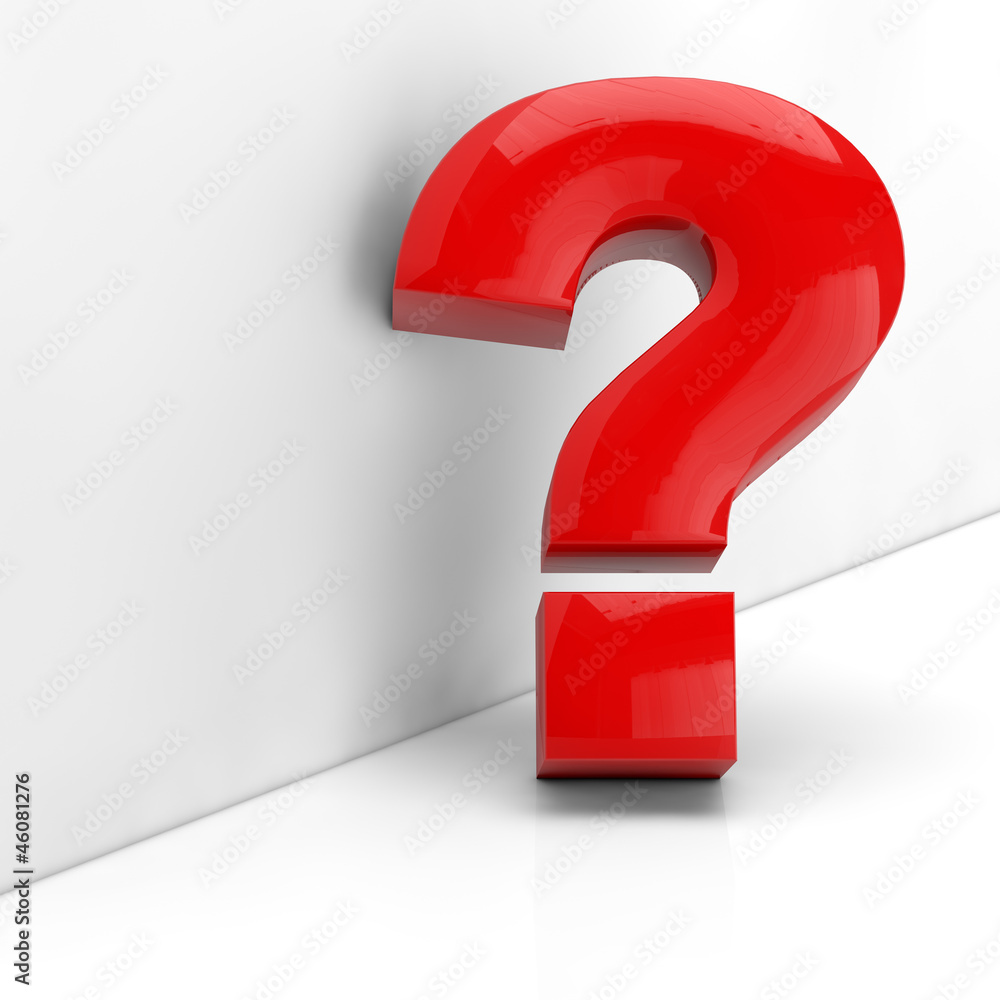 Rotes Fragezeichen in 3D Stock Illustration | Adobe Stock