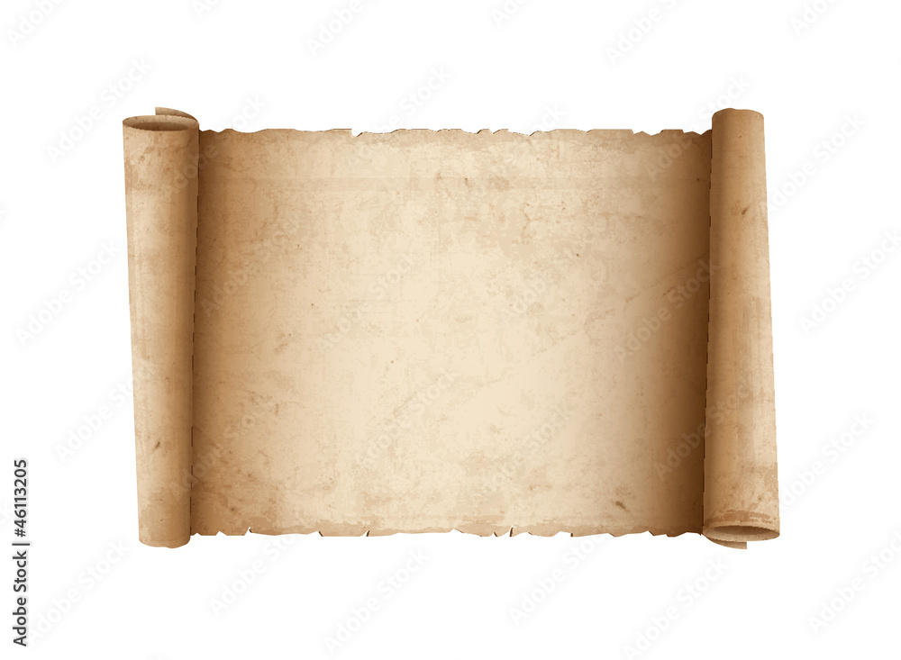 Horizontal Old Scroll paper Stock Vector | Adobe Stock