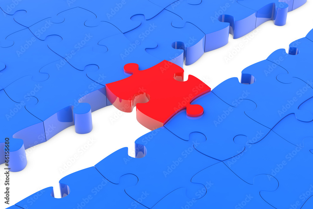 Puzzleteil als Verbindung Stock Illustration | Adobe Stock