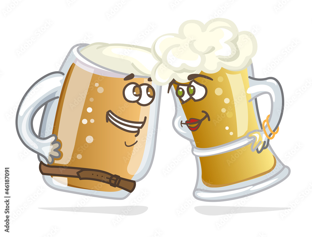 Cartoon hero beer tankard Stock Vector | Adobe Stock