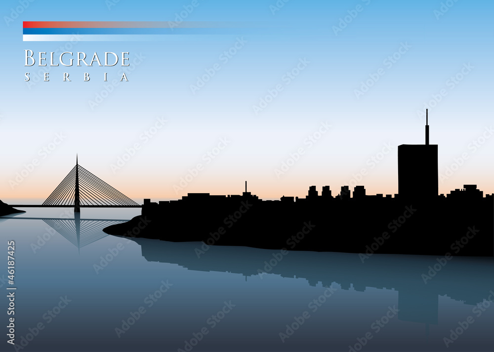Belgrade skyline - vector illustration Stock Vector | Adobe Stock