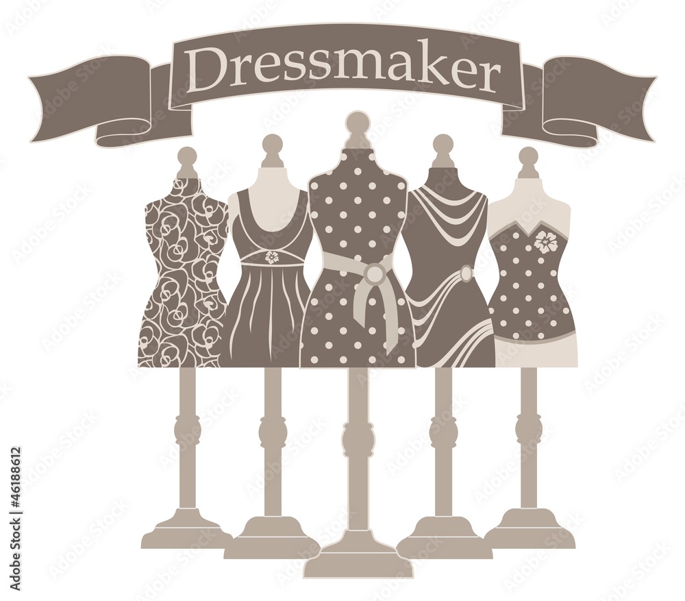 Dressmaker logo Stock Vector | Adobe Stock
