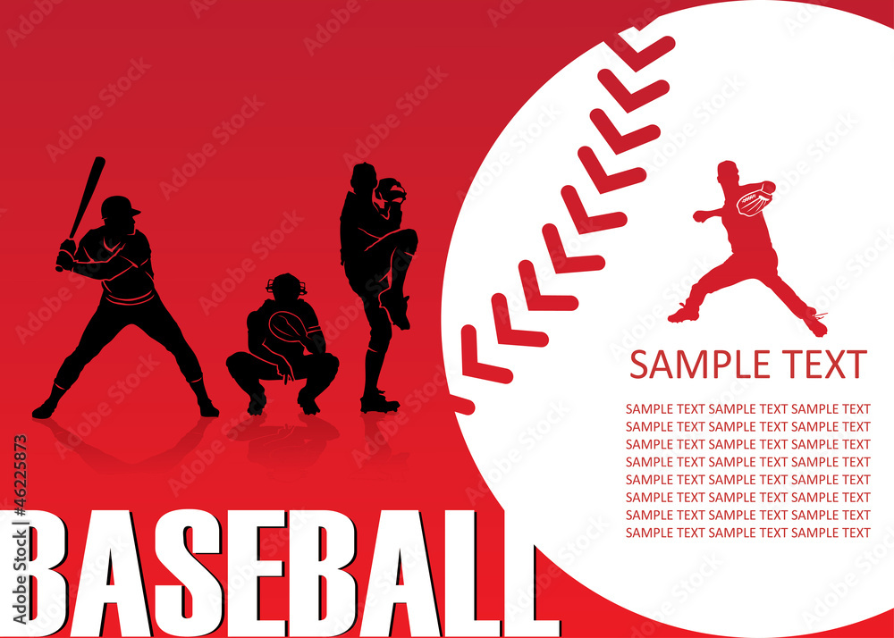 Baseball background - vector illustration Stock Vector | Adobe Stock