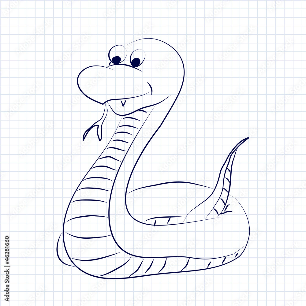 Smiley Snake Stock Vector | Adobe Stock