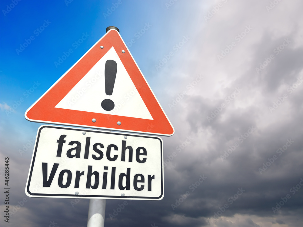 Achtung falsche Vorbilder Stock-Illustration | Adobe Stock
