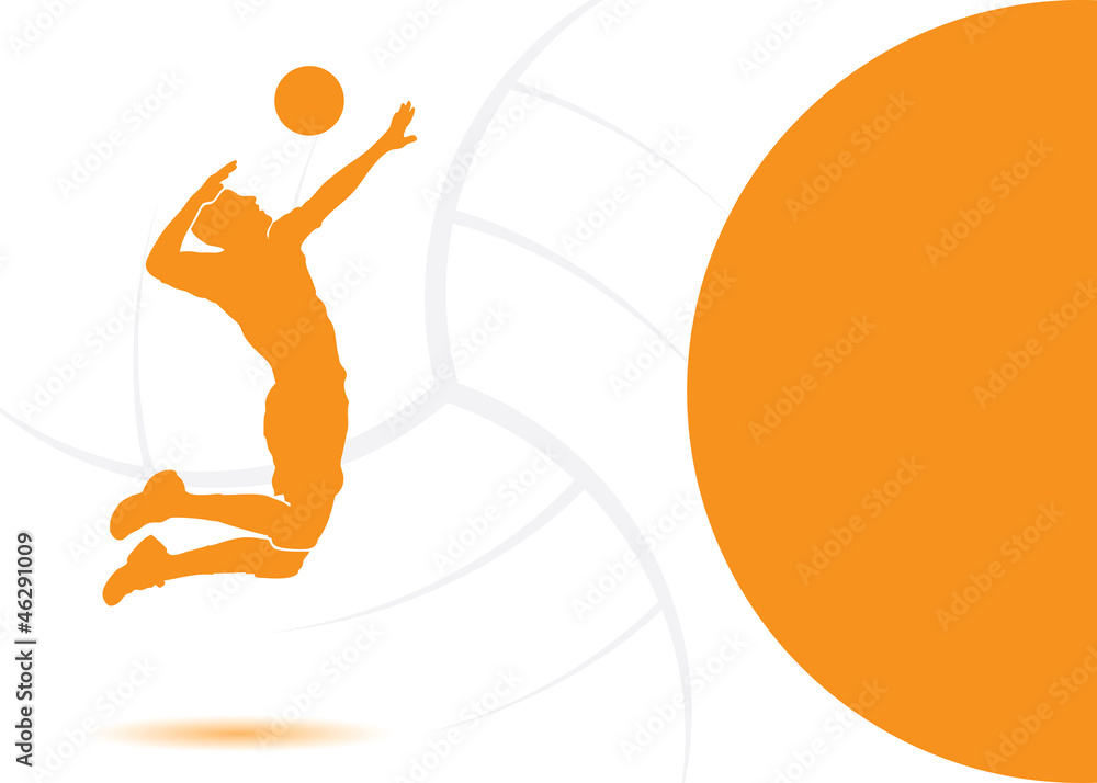 Volleyball background - vector illustration Stock Vector | Adobe Stock