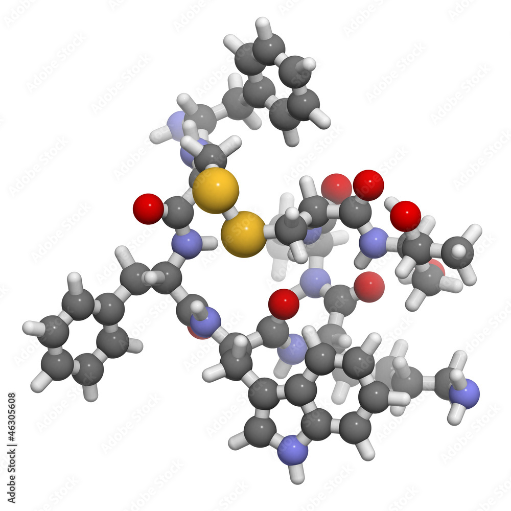 Octreotide molecule, chemical structure. Stock Illustration | Adobe Stock