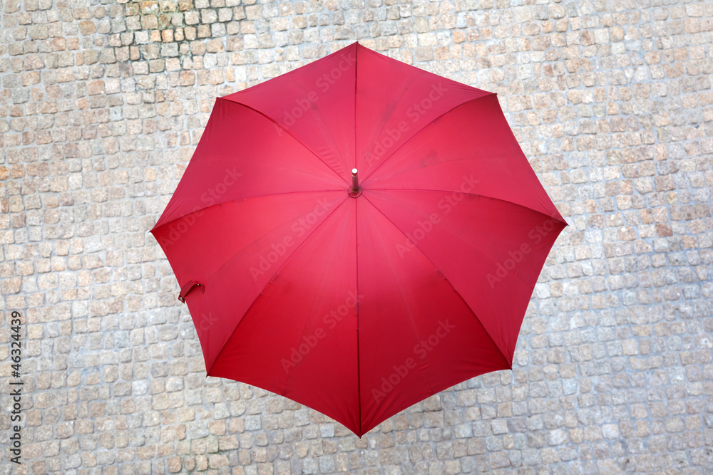 Red umbrella outdoors Stock Photo | Adobe Stock