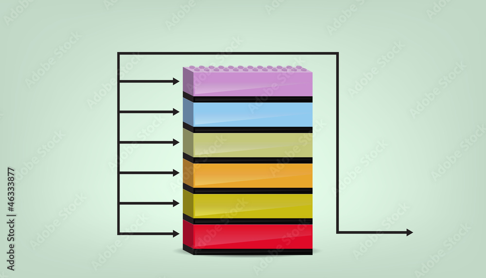 Graphic stack - presentation template Stock Illustration | Adobe Stock