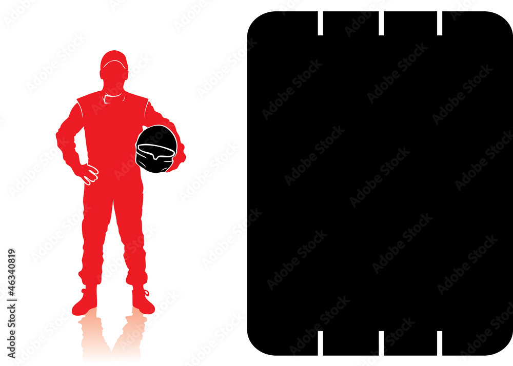 Race car driver - vector background Stock Vector | Adobe Stock