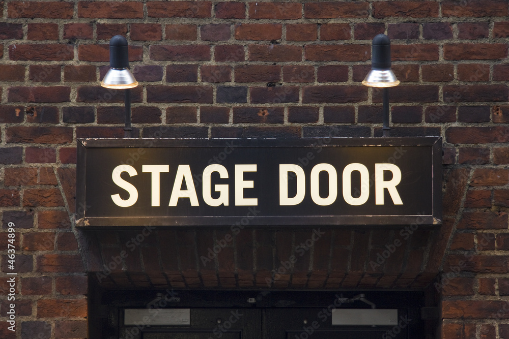 Stage door sign Stock Photo | Adobe Stock