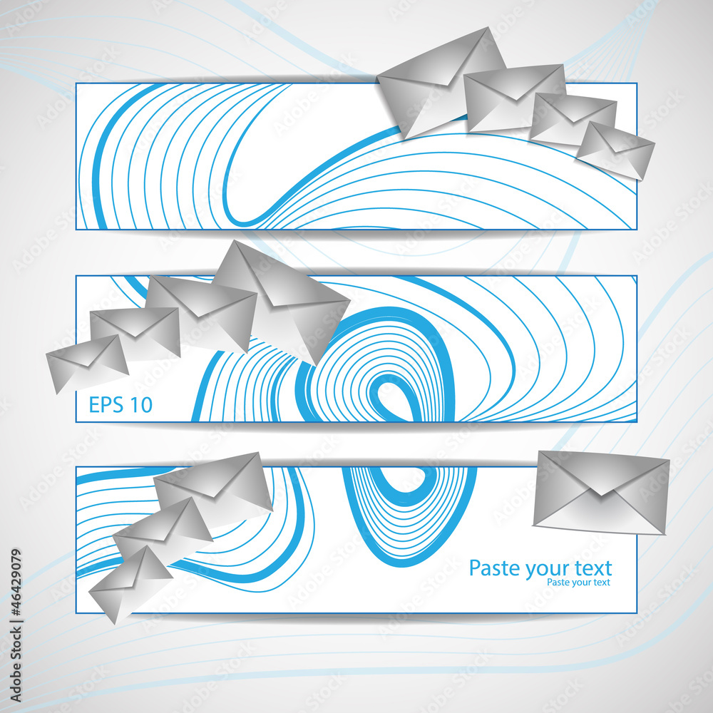 Email Icon With Blue Illustration of an email reception icon env Stock ...