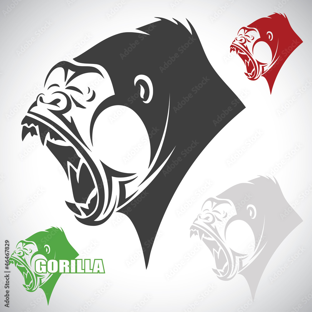 Angry gorilla - vector illustration Stock Vector | Adobe Stock