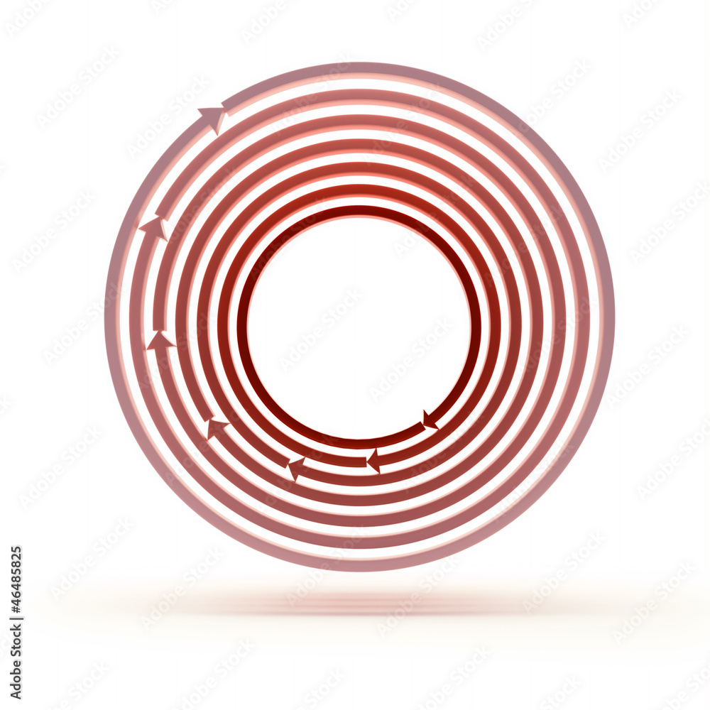 Red arrow circles Stock Illustration | Adobe Stock