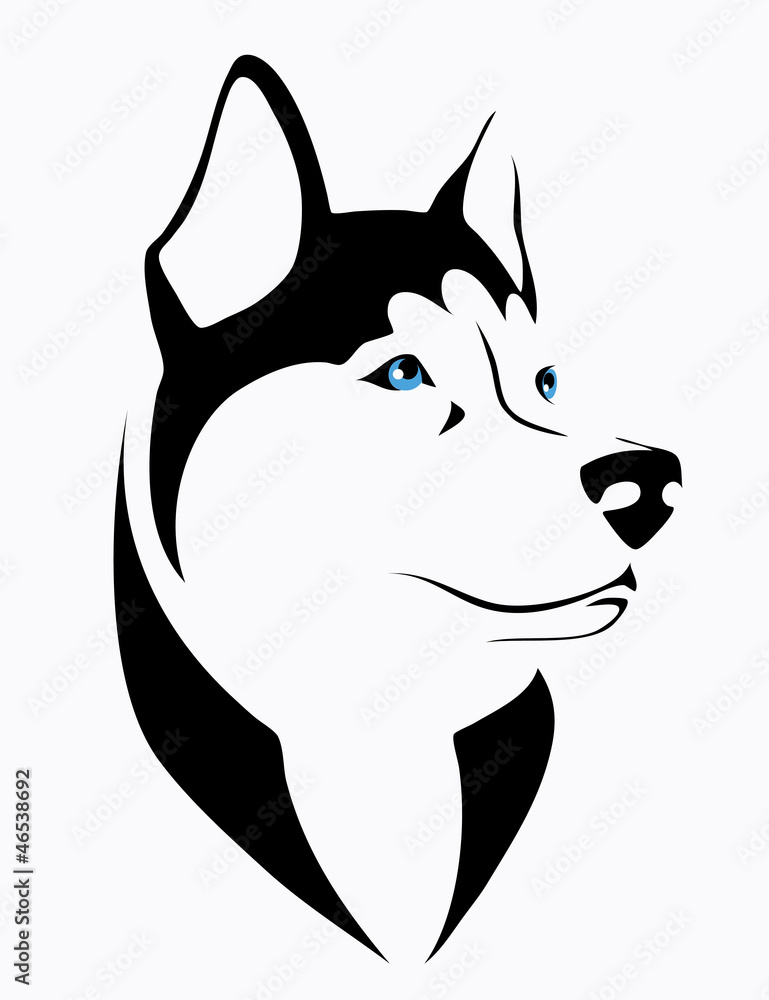 Husky dog - vector illustration Stock Vector | Adobe Stock