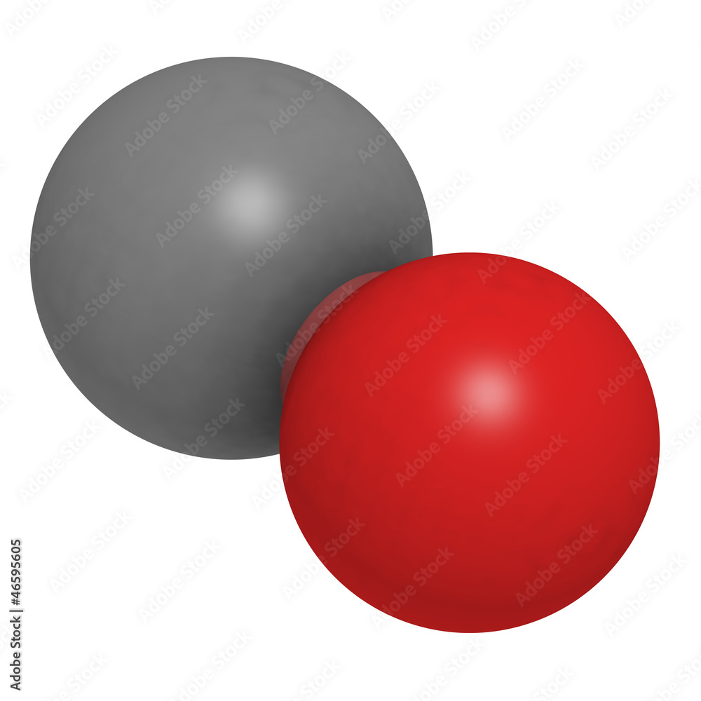 Carbon monoxide (CO) molecule, chemical structure ilustración de Stock ...