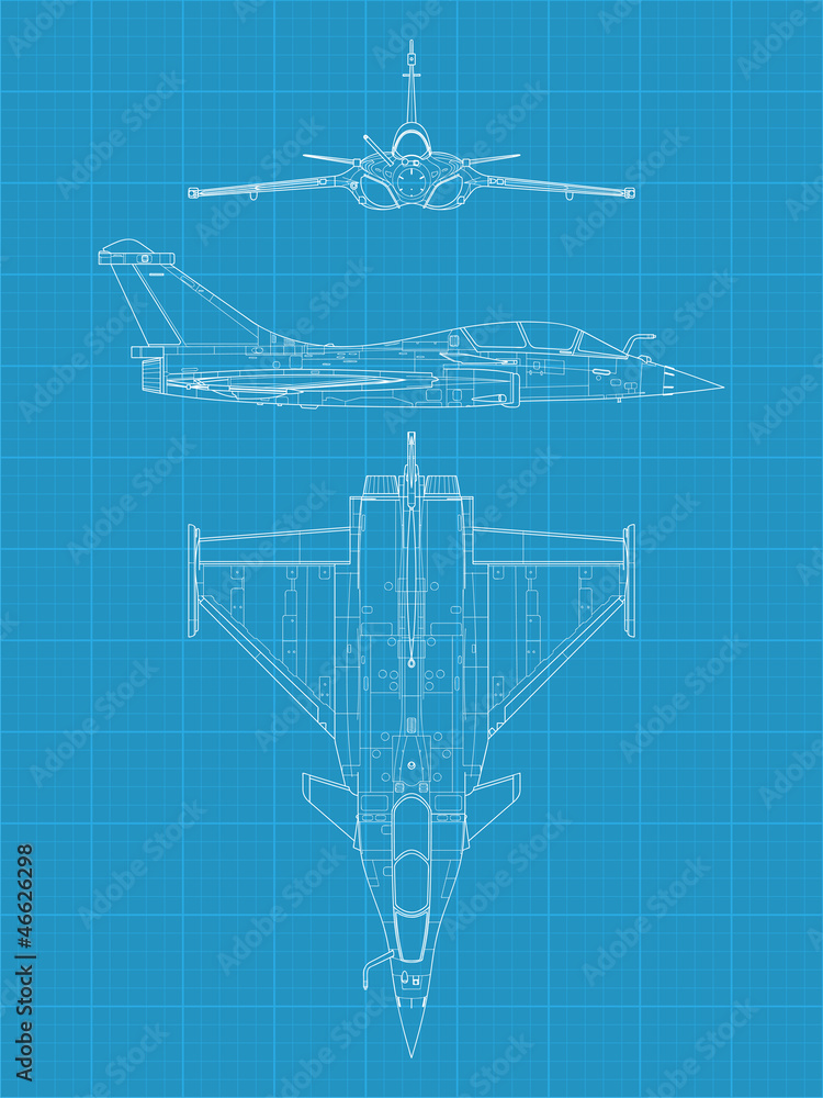 High detailed vector of a modern military airplane Stock Vector | Adobe ...