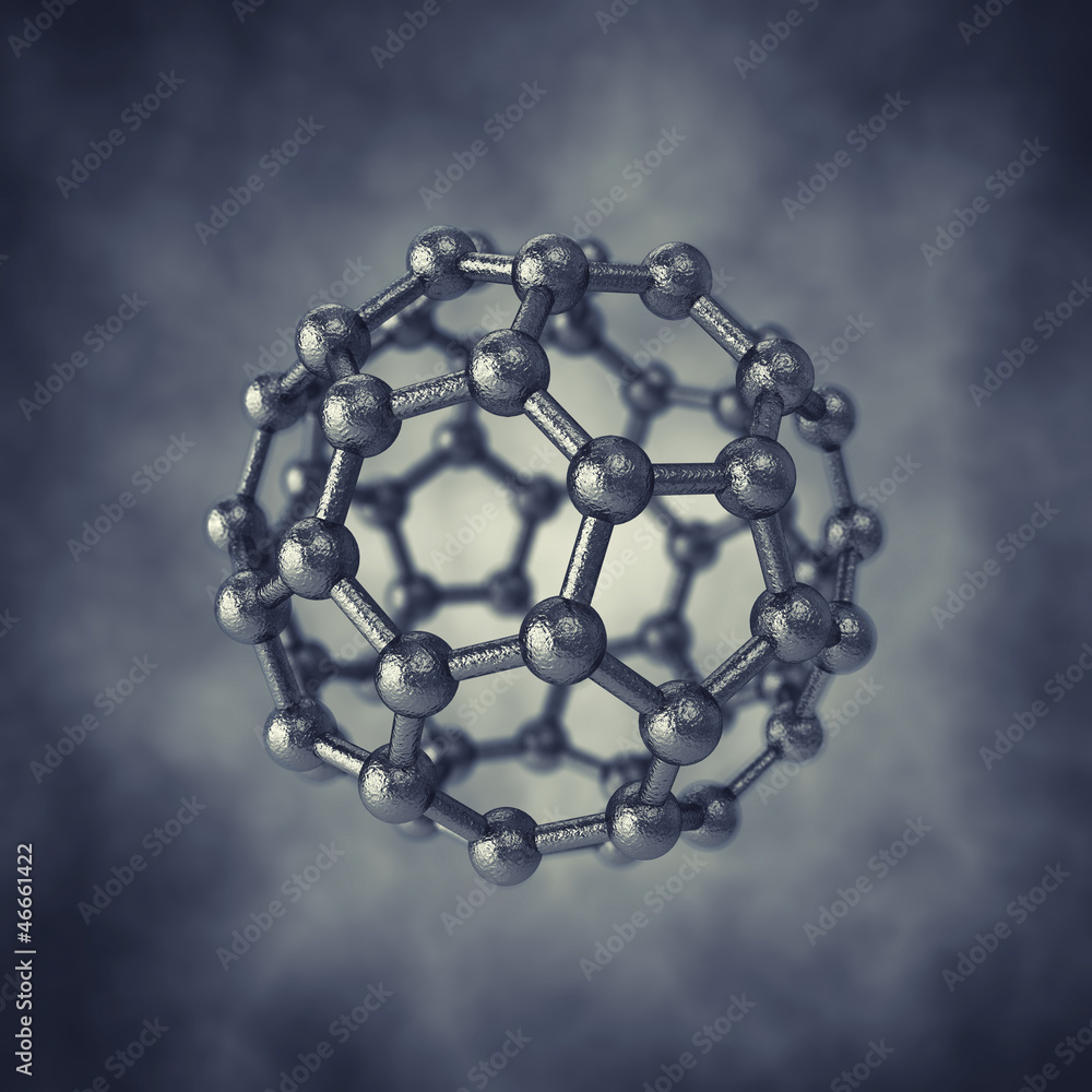 Graphene buckyball model , nanotechnology Stock Illustration | Adobe Stock