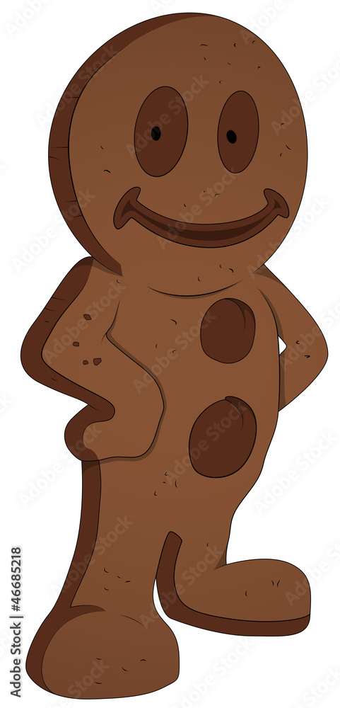 Cartoon Gingerman - Vector Illustration Stock Vector | Adobe Stock