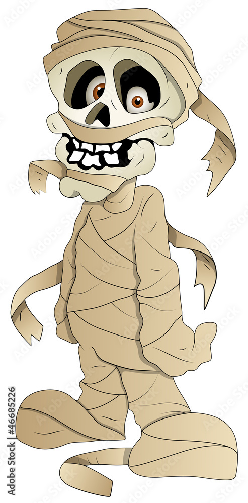 Cartoon Mummy - Vector Illustration Stock Vector | Adobe Stock
