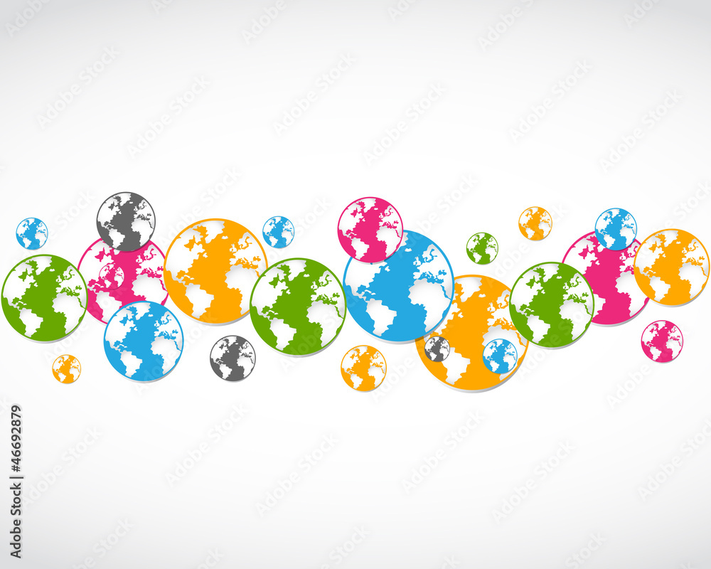 abstract colorful world background Stock Vector | Adobe Stock