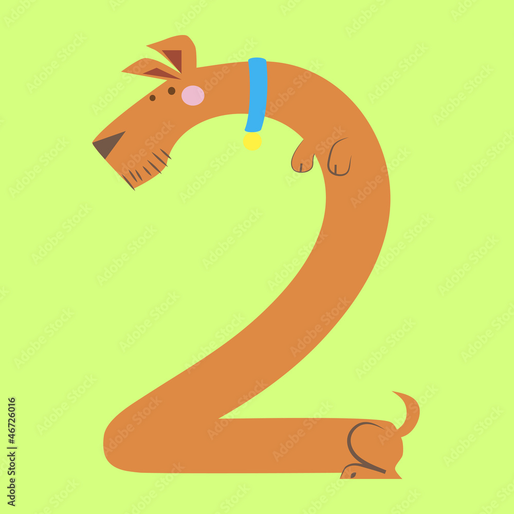 A dog makes number two Stock Vector | Adobe Stock
