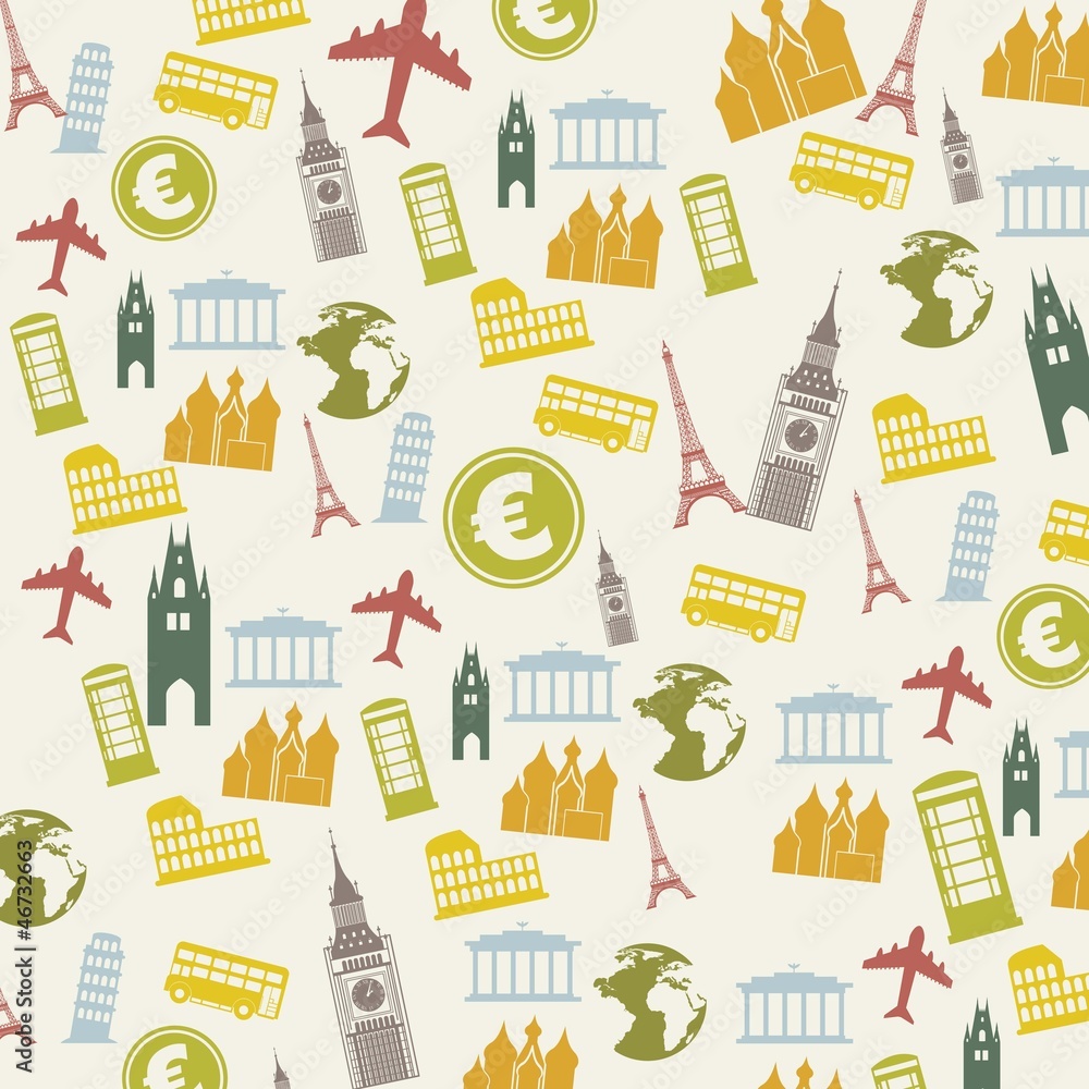 europe icons Stock Vector | Adobe Stock