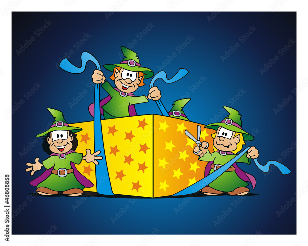 Wichtel wichteln Stock-Illustration | Adobe Stock