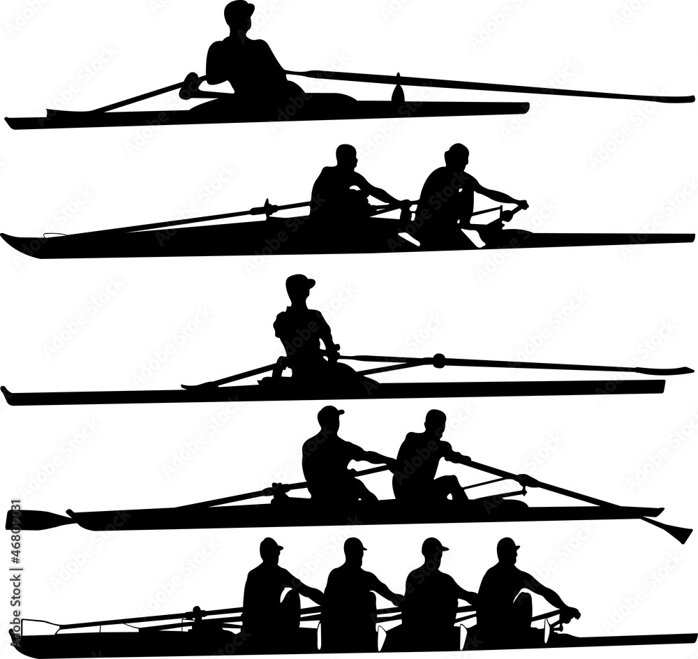 rowing set - vector Stock Vector | Adobe Stock