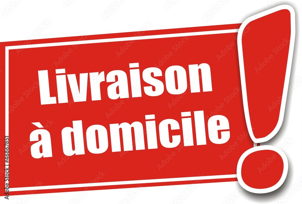 Vecteur Stock étiquette livraison à domicile | Adobe Stock