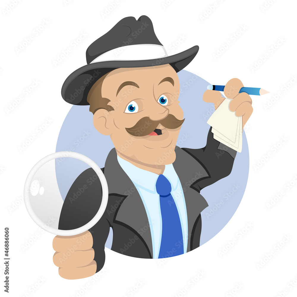 Detective - Cartoon Character - Vector Illustration Stock Vector ...