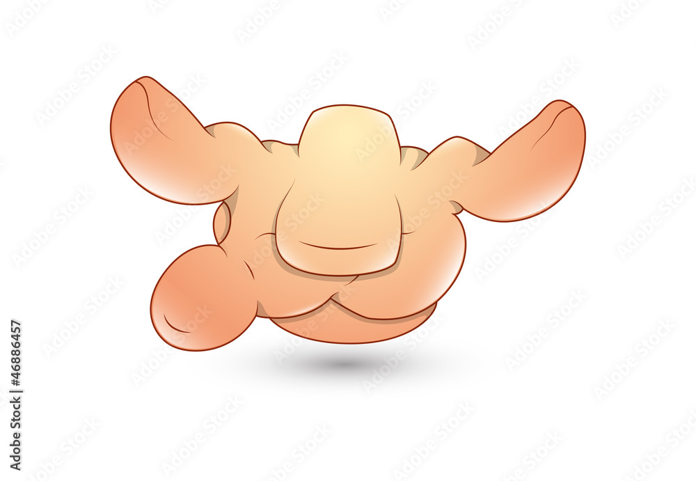 Cartoon Hand - Sign - Vector Illustration Stock Vector | Adobe Stock