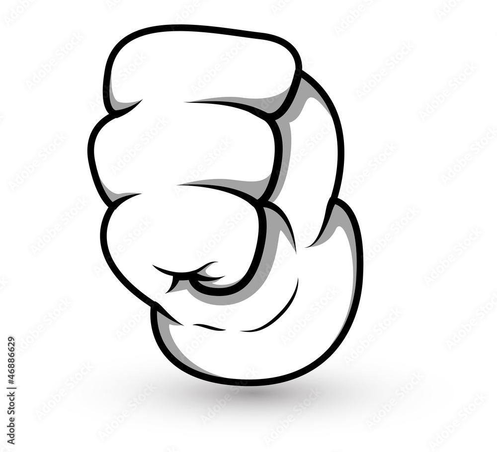 Cartoon Hand Punch - Vector Illustration Stock Vector | Adobe Stock